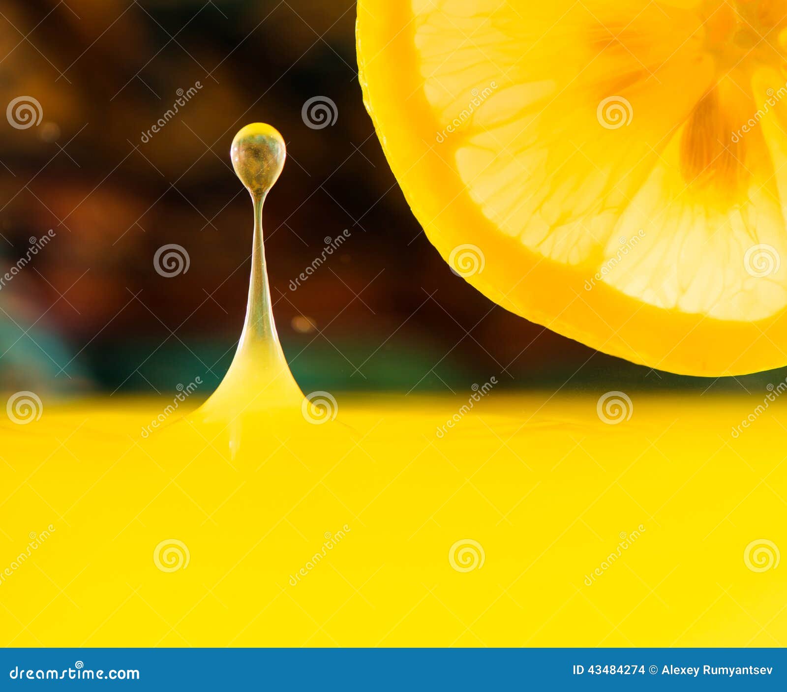 Water drop with lemon stock photo. Image of purity, clear - 43484274