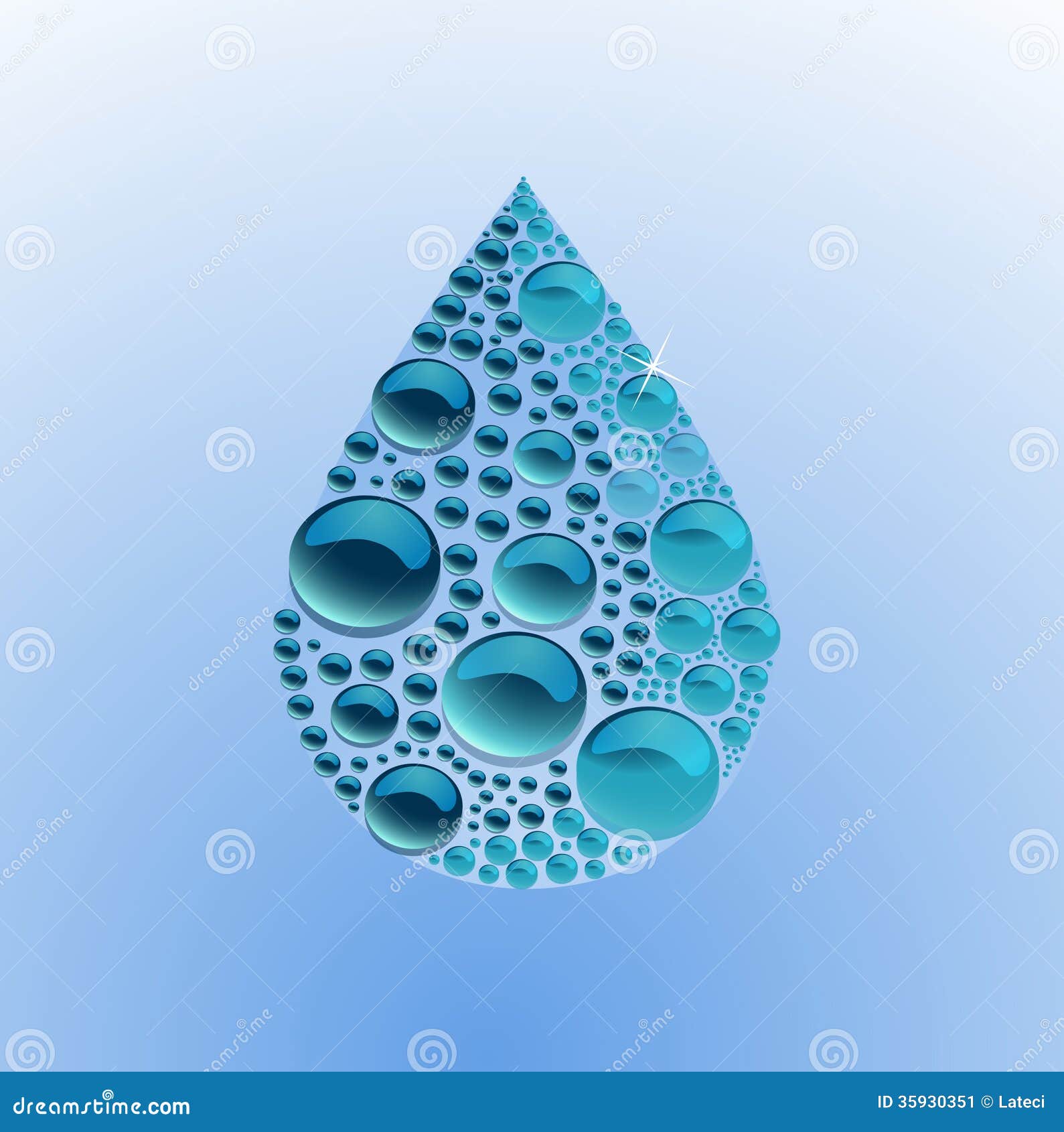 Water Drop on a Light Background Stock Illustration - Illustration of ...