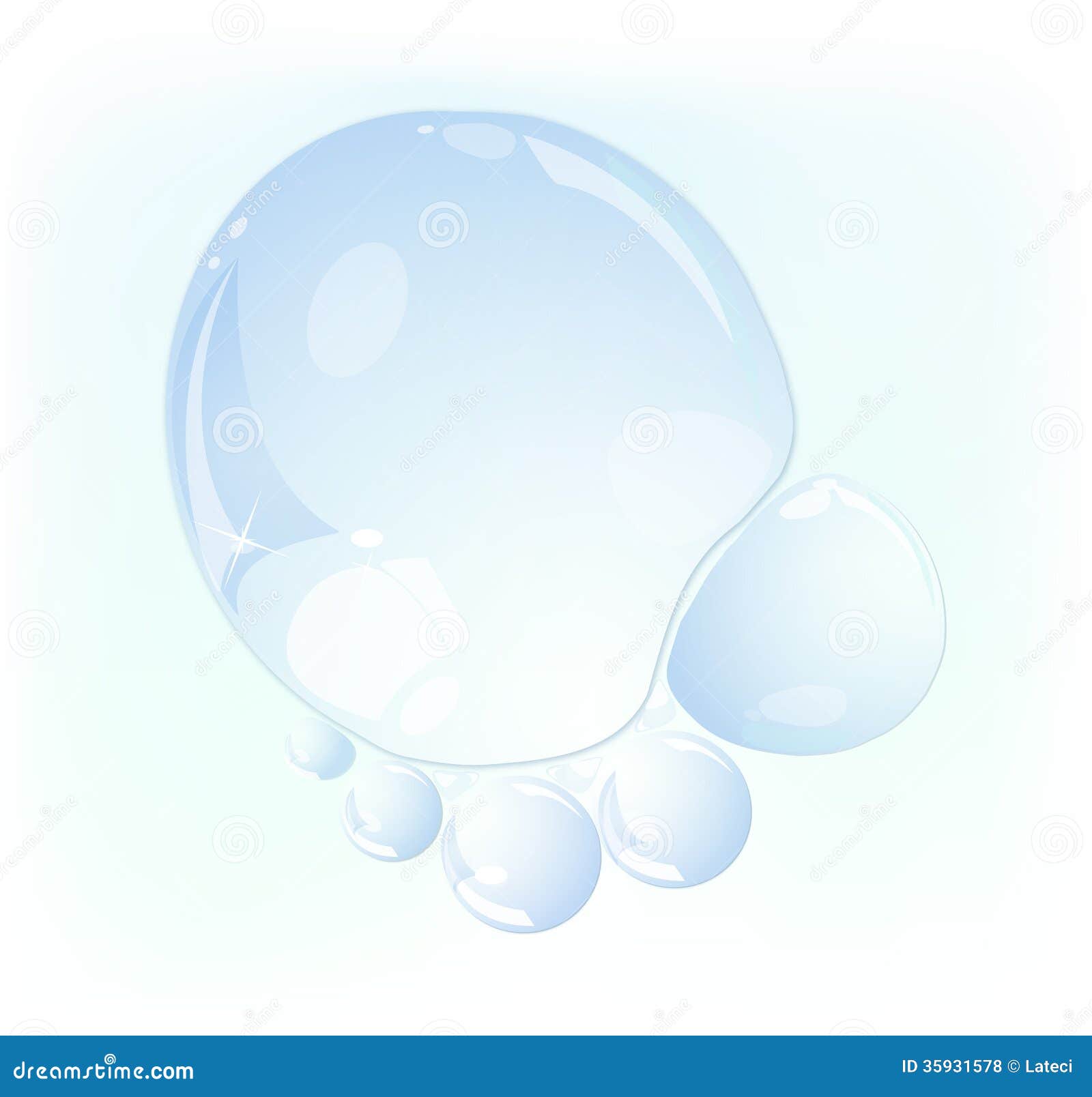 Water Drop on a Light Background Stock Illustration - Illustration of ...
