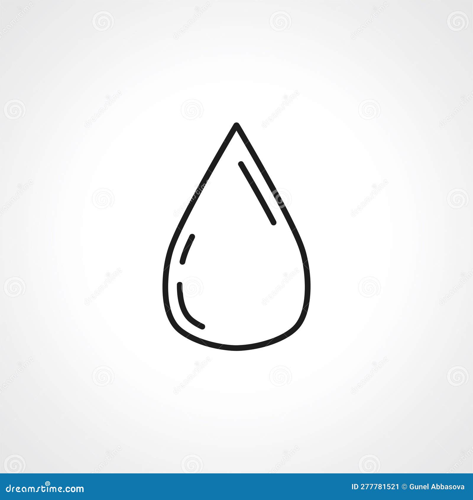Water Drop Line Icon. Water Drop Icon Stock Vector - Illustration of ...