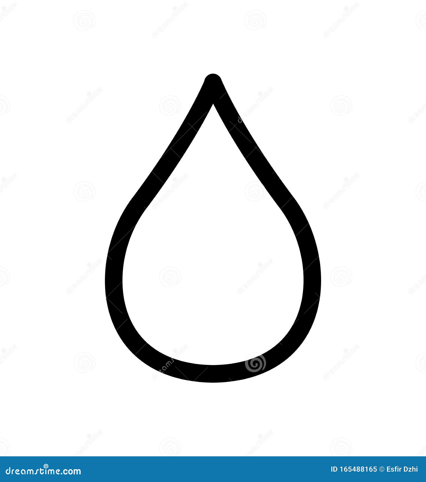 Water Drop Line Icon Vector Isolated on White Stock Vector ...