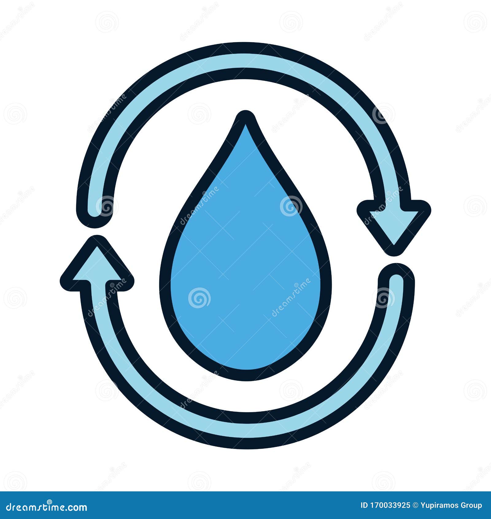 Water Drop Liquid Save Ecology Environment Icon Stock Vector ...