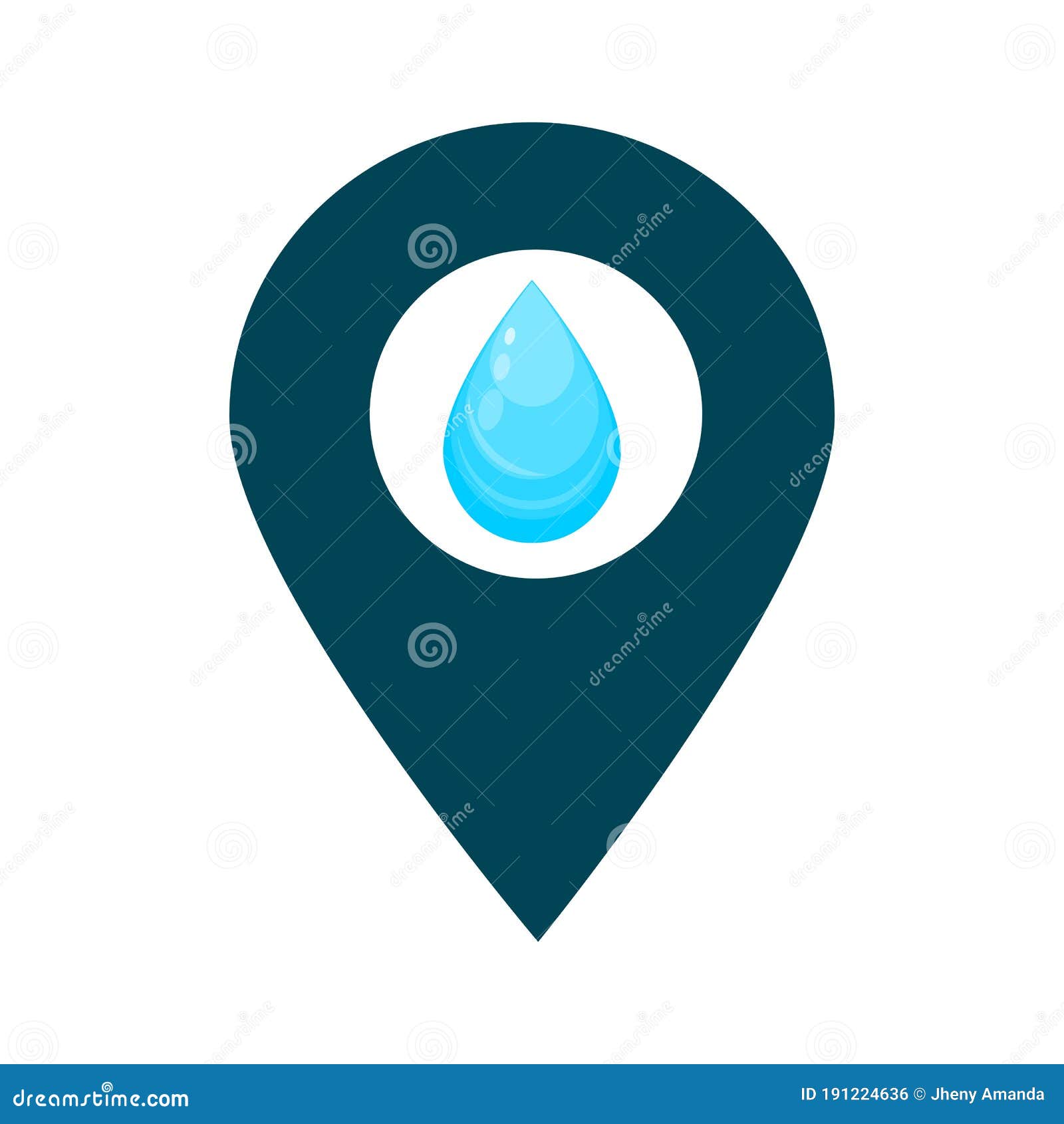 Water Drop Location Map Pin Pointer Icon. Element of Map Point for ...