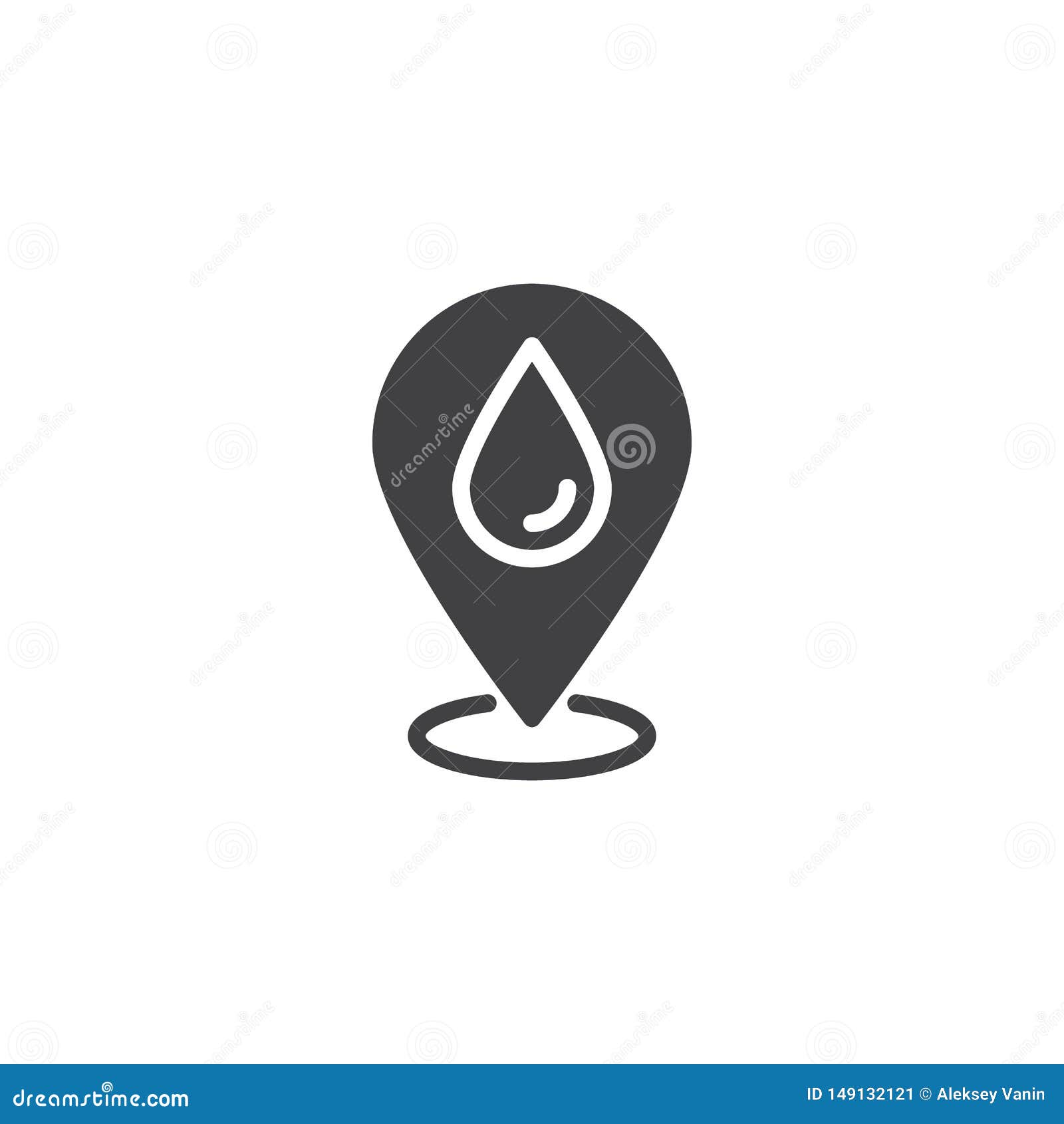 Water Drop Location Pin Vector Icon Stock Vector - Illustration of ...