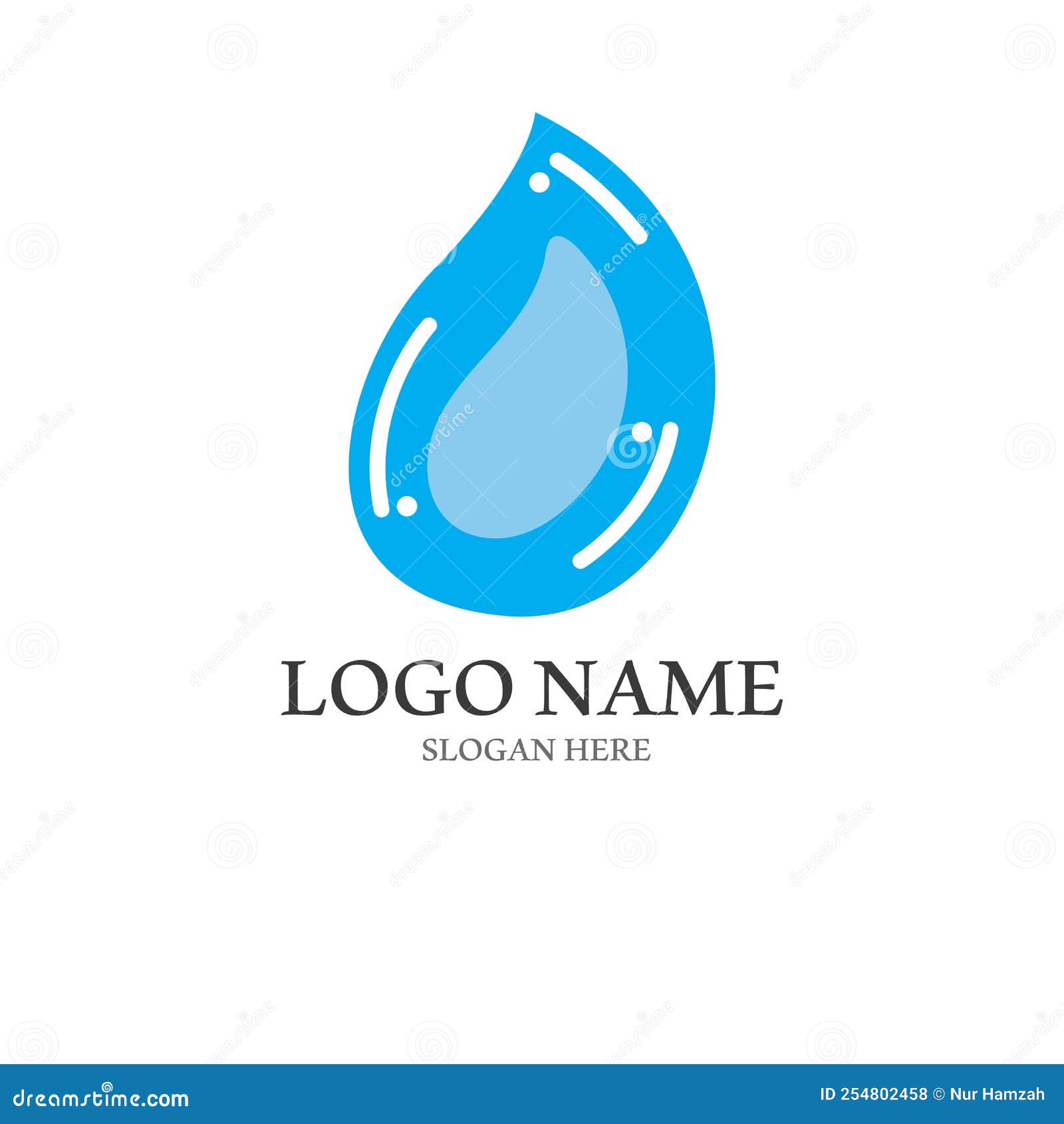 Water Drop Logo, a Logo with a Concept Style Vector Illustration ...