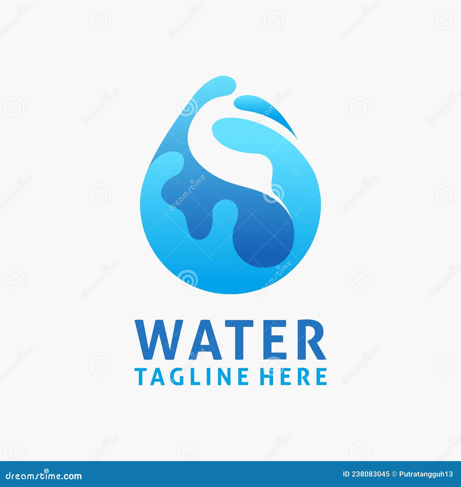 Water Drop Logo Design with Splash Effect Stock Vector - Illustration ...