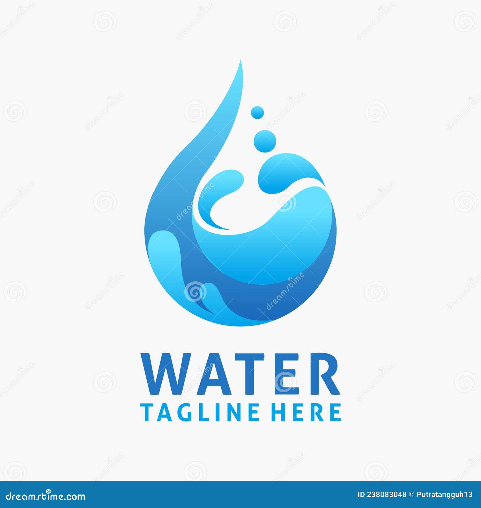 Water Drop Logo Design with Splash Effect Stock Vector - Illustration ...