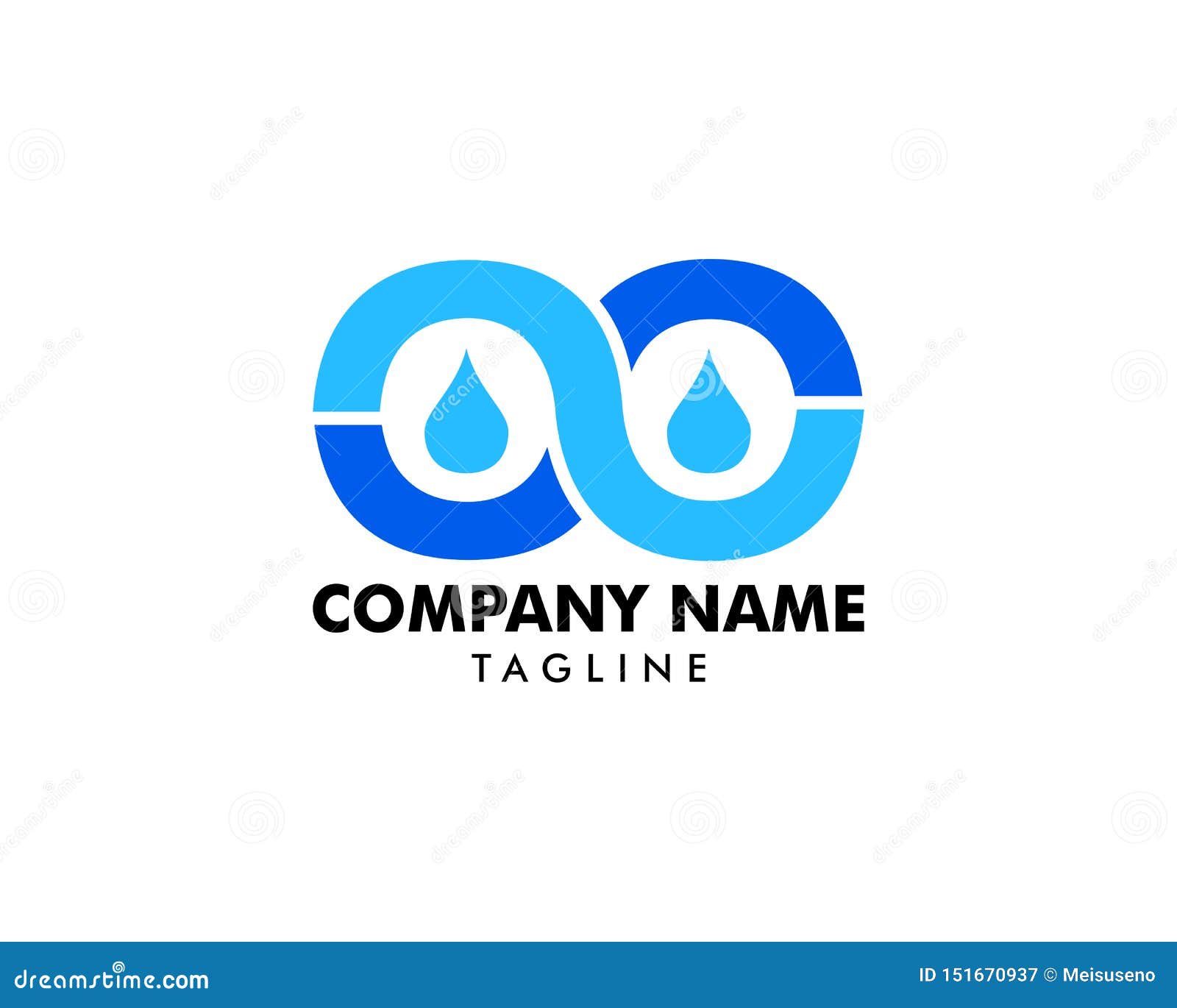 Water Drop Logo Infinity Design Vector Template Stock Vector ...