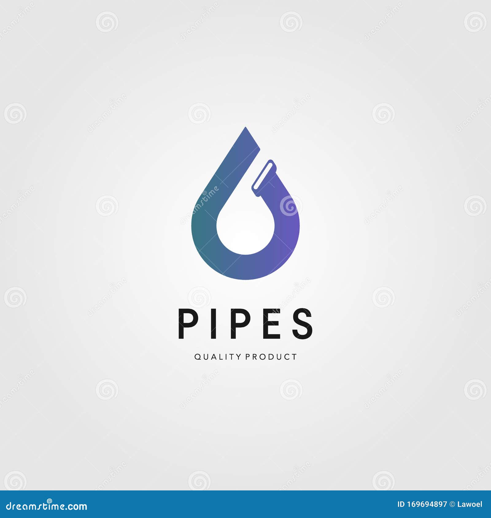 Water Drop Logo Plumbing Pipes Vector Illustration Design Stock Vector ...