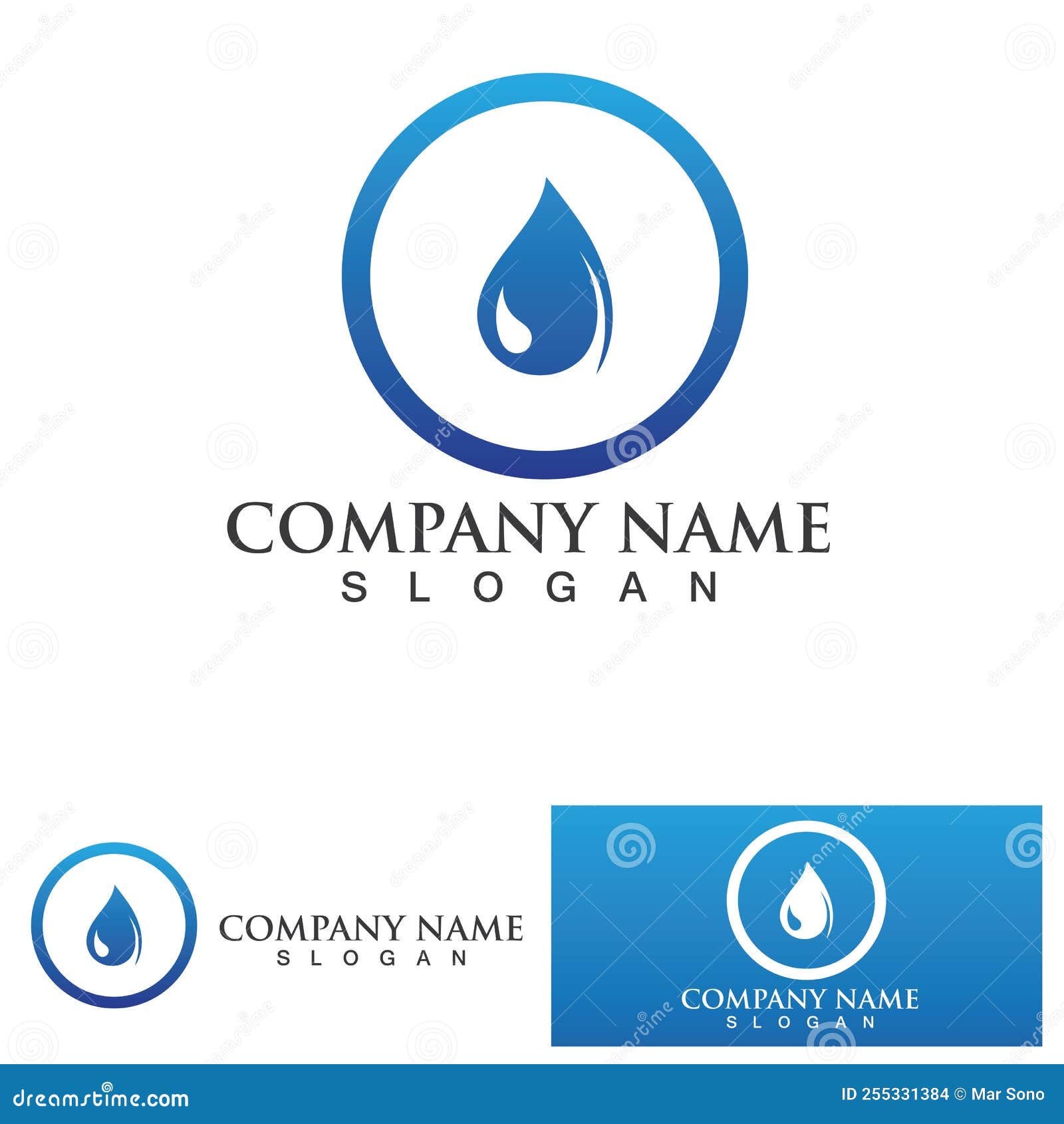 Water Drop Logo Template Vector Stock Vector - Illustration of elements ...