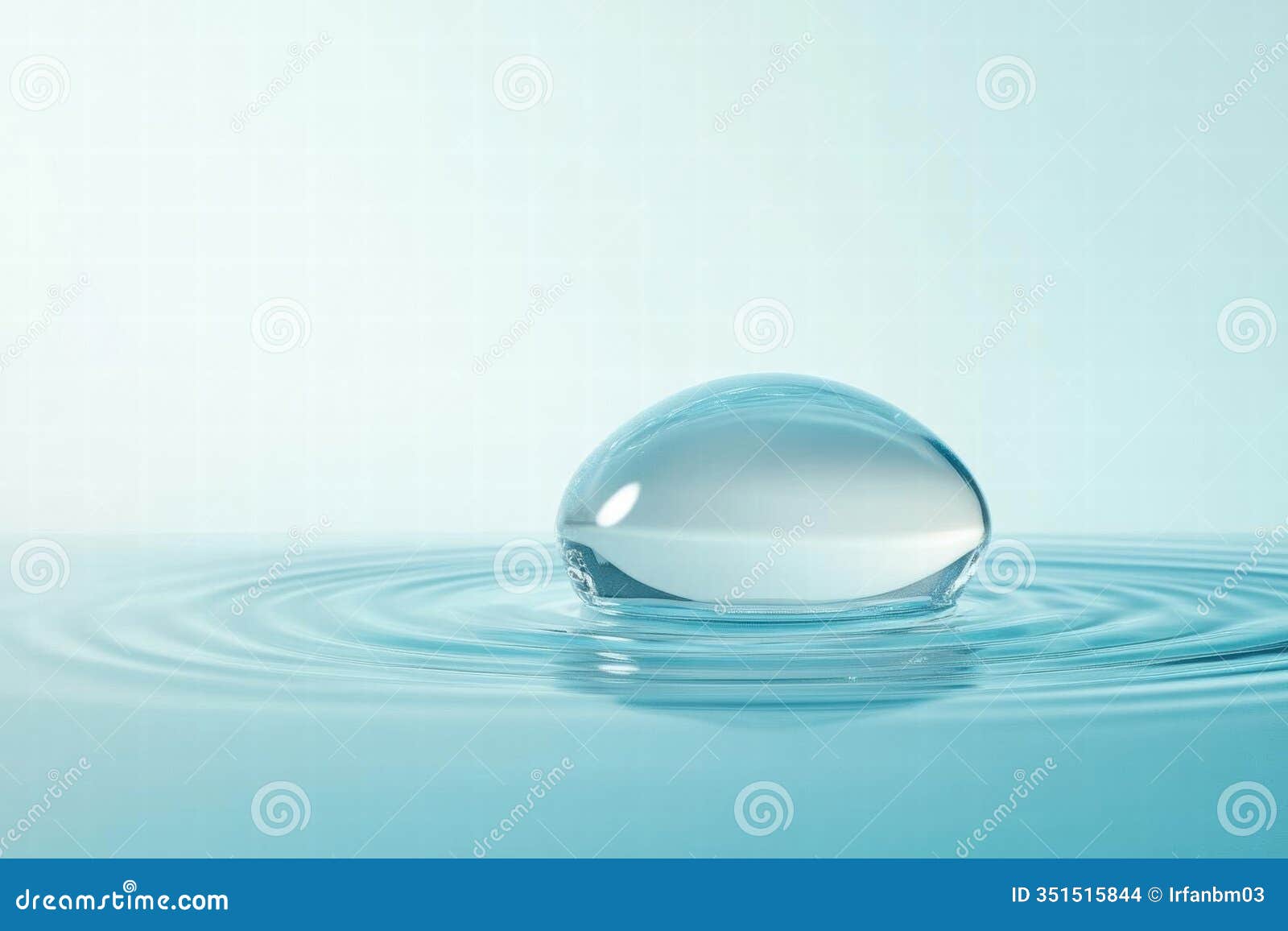 Water Drop Makes Ripples on Calm Surface with Purity and Transparency ...