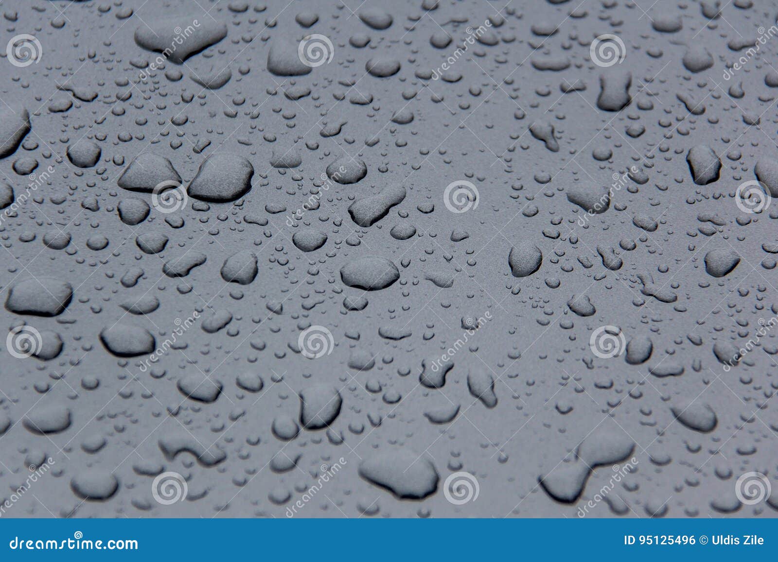 Water drop on metal stock photo. Image of aqua, droplet - 95125496