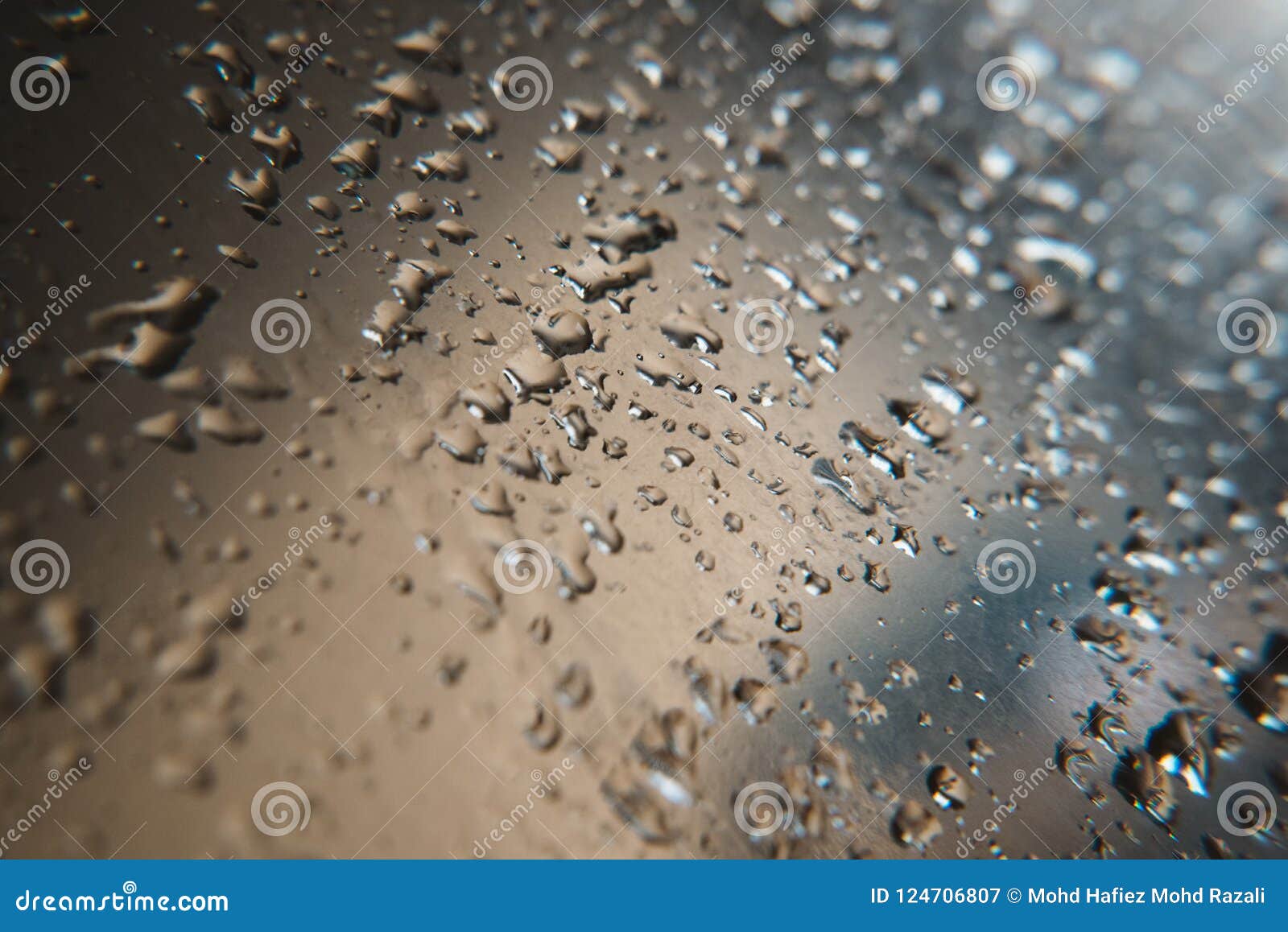Water Drop on a Mirror with Reflection Stock Image - Image of pattern ...