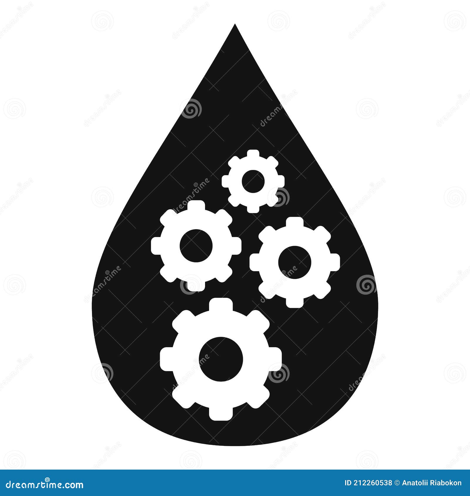 Water Drop Nanotechnology Icon, Simple Style Stock Vector ...