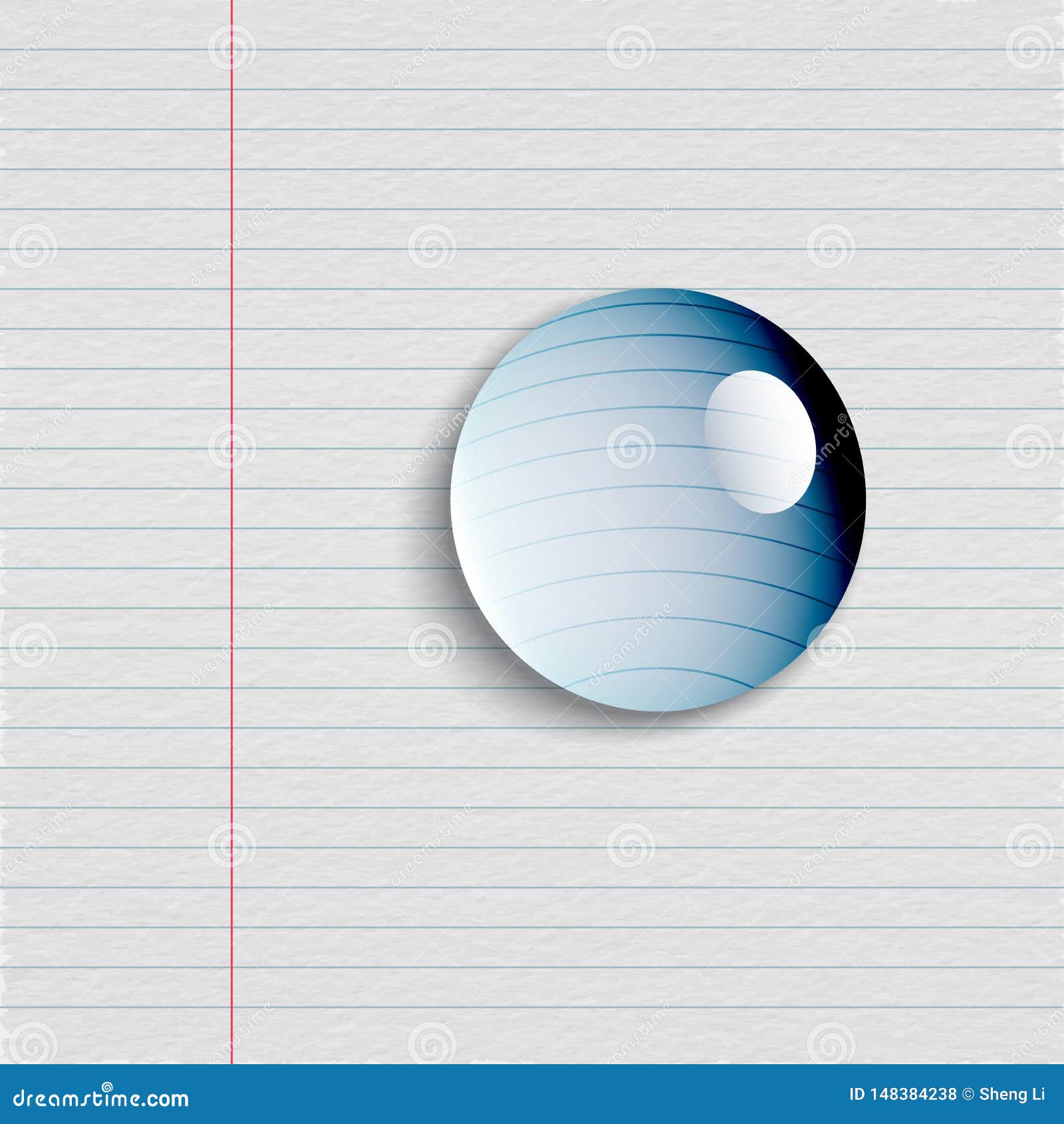 Water Drop, on the Notebook Paper, Creative Stock Vector - Illustration ...