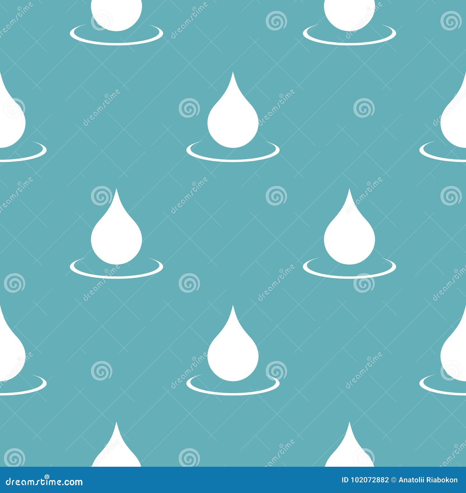 Water Drop Pattern Seamless Blue Stock Vector - Illustration of life ...