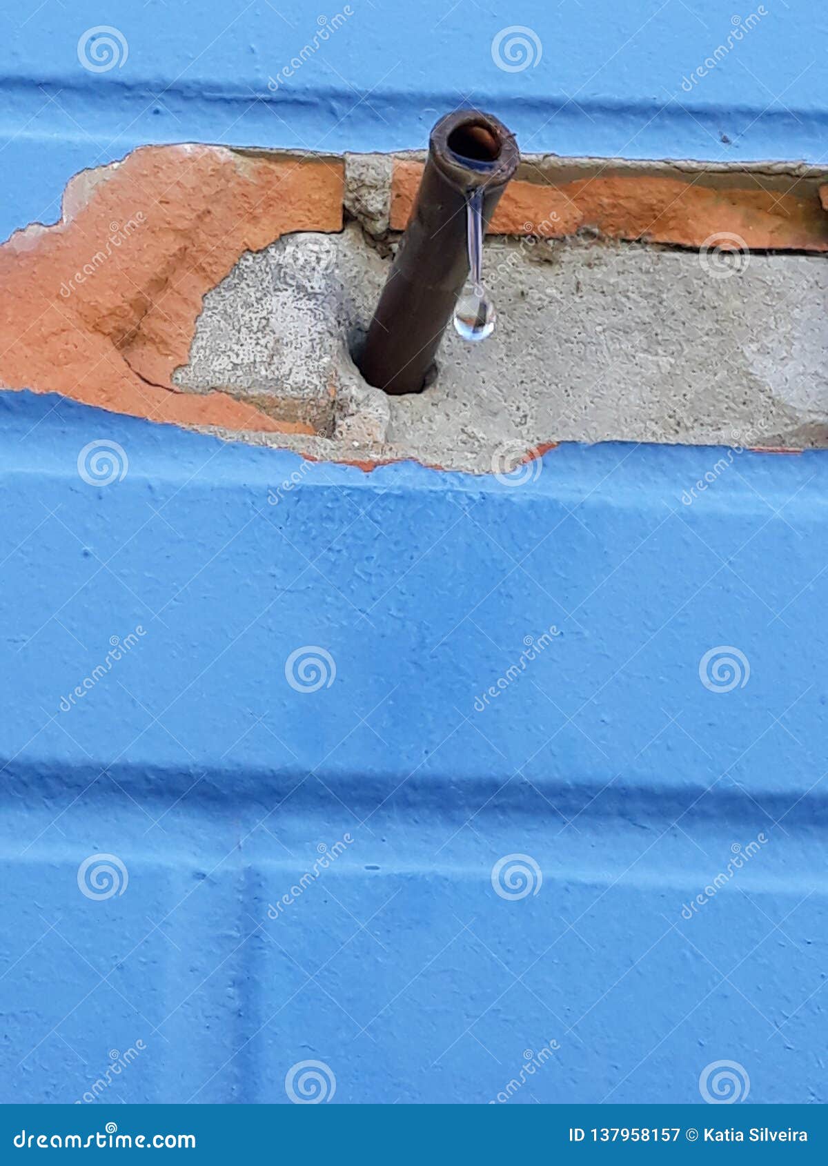 Water drop stock image. Image of pipe, dripping, water - 137958157
