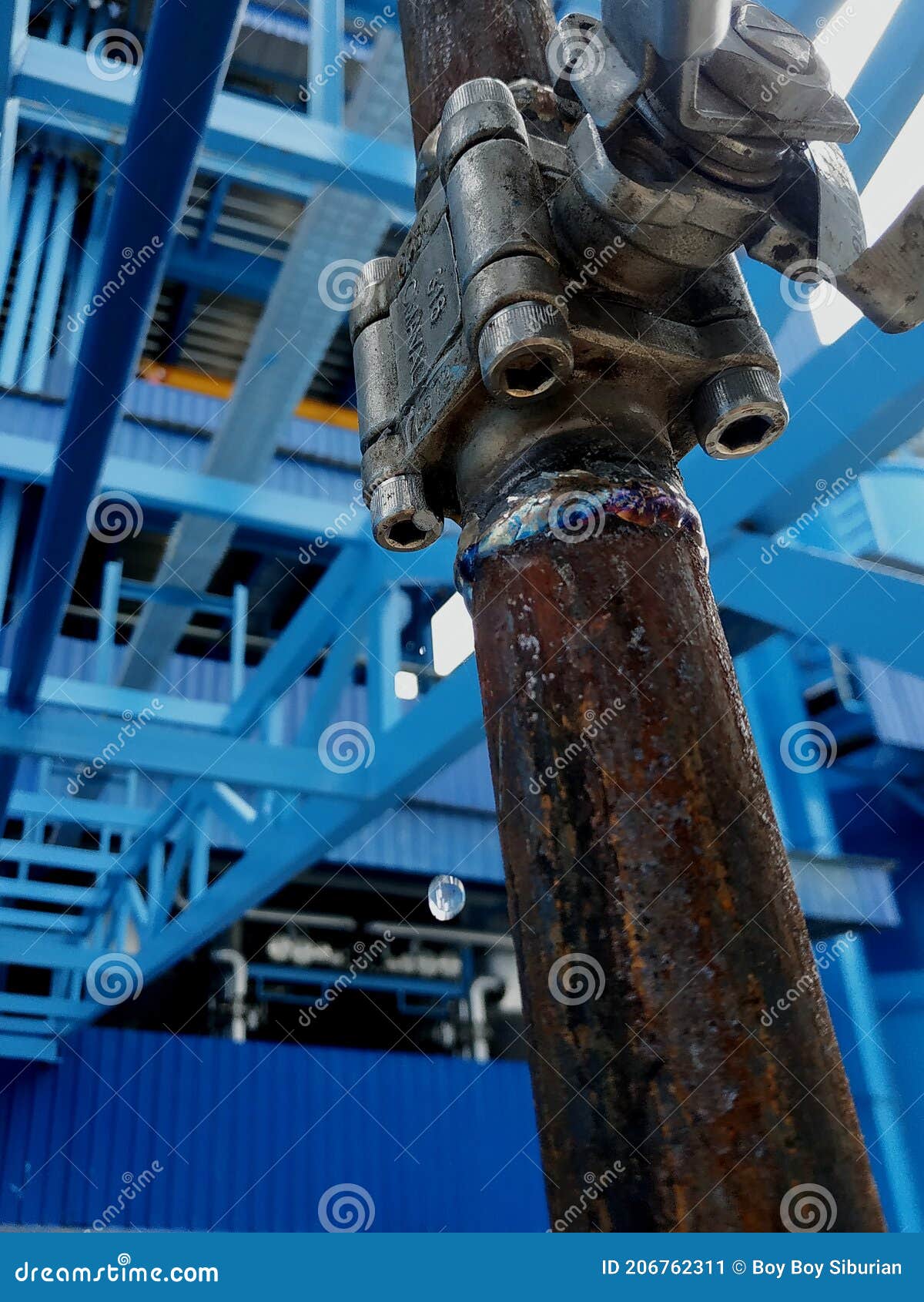 Water drop from piping. stock image. Image of piping - 206762311