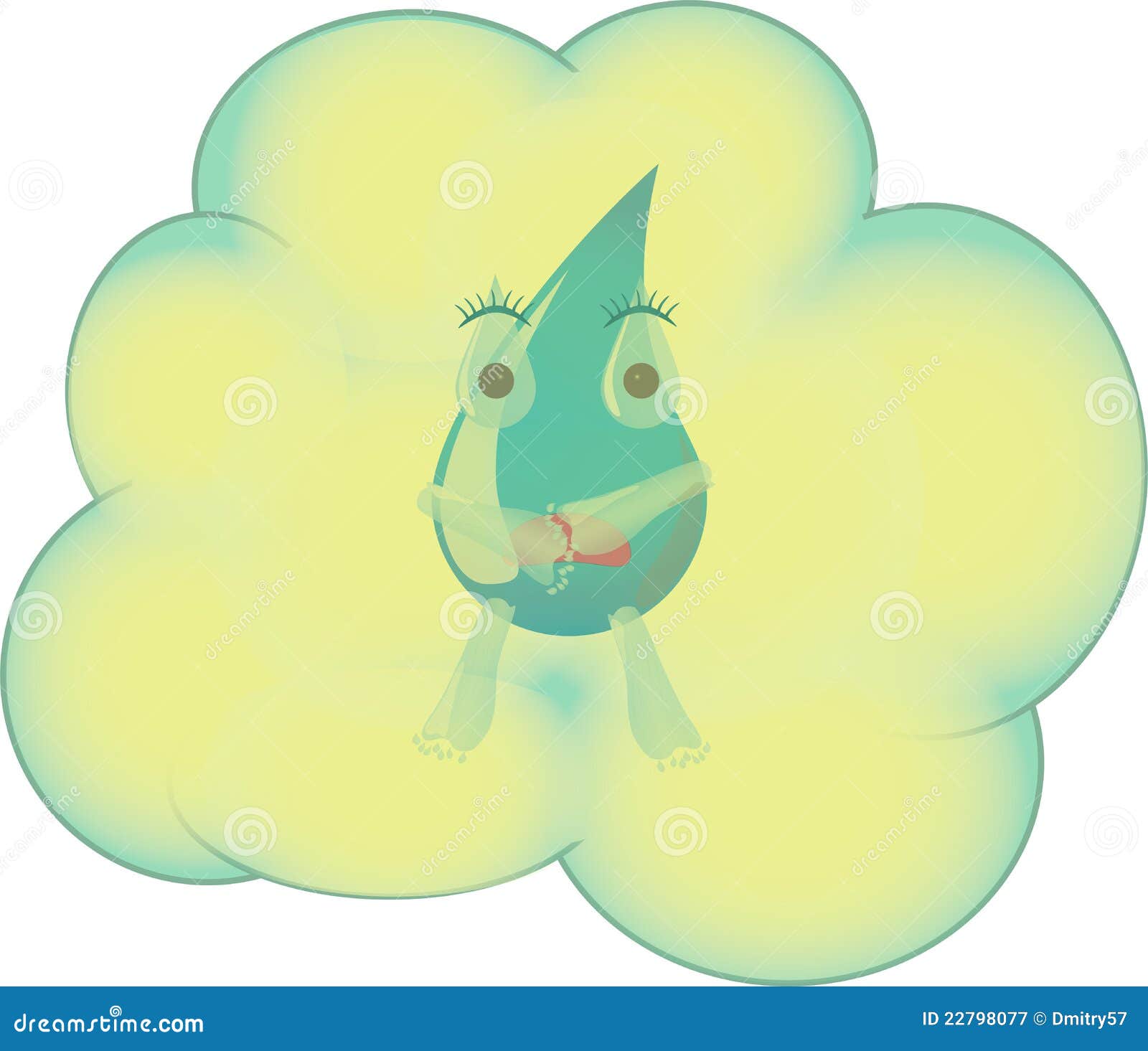 Water Drop in a Polluted Environment Stock Vector - Illustration of ...