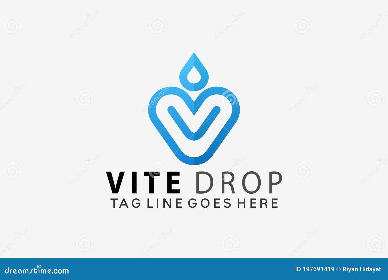 Water Drop Pure Creative Logo Design Vector Illustration Stock Vector ...