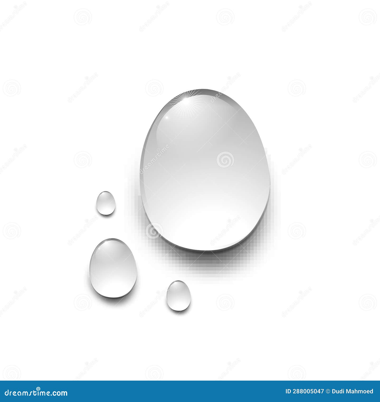 Water Drop,realistic Water Drop 3d Illustration. Stock Illustration ...