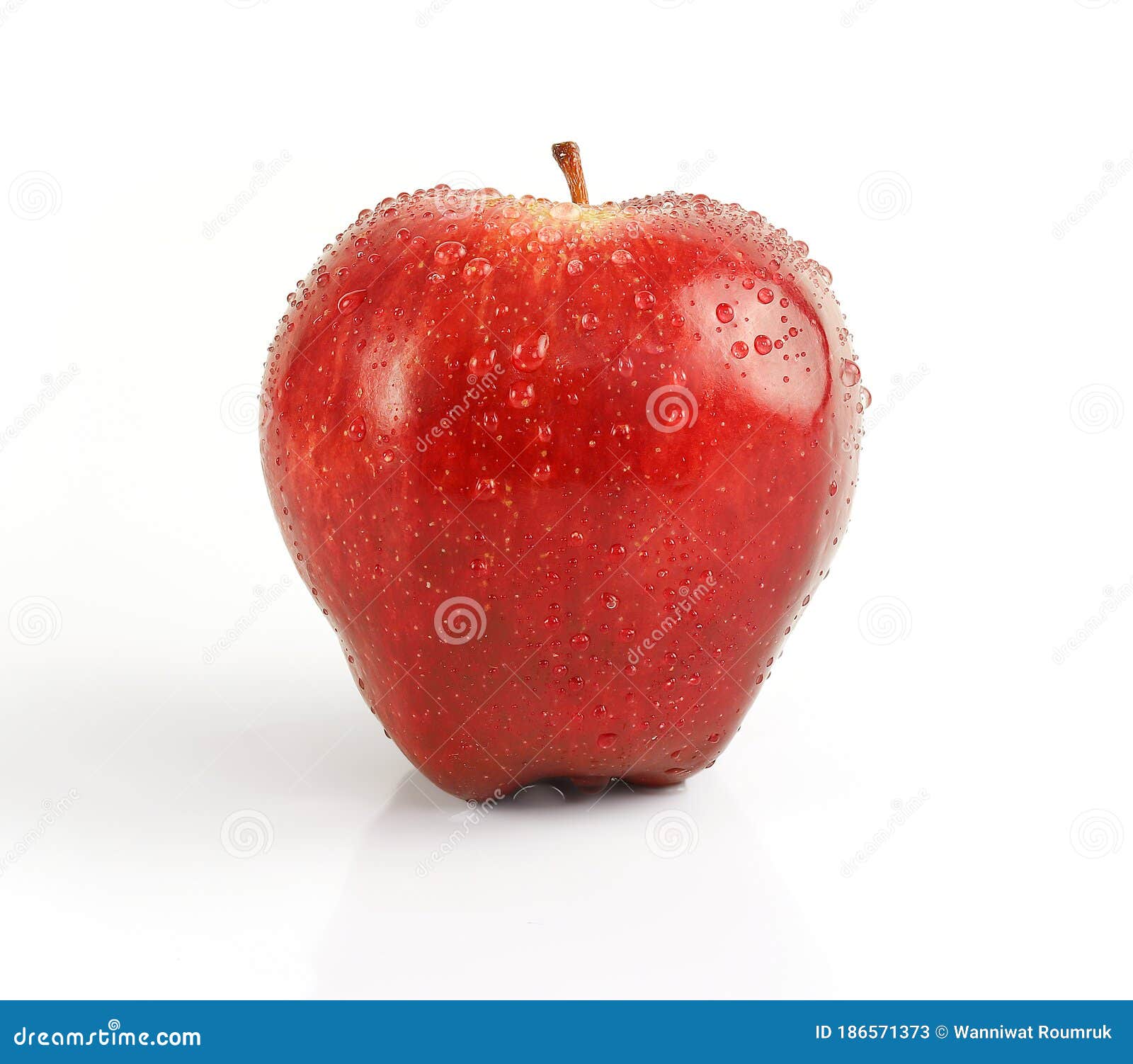 Water drop Red apple stock image. Image of object, fruit - 186571373