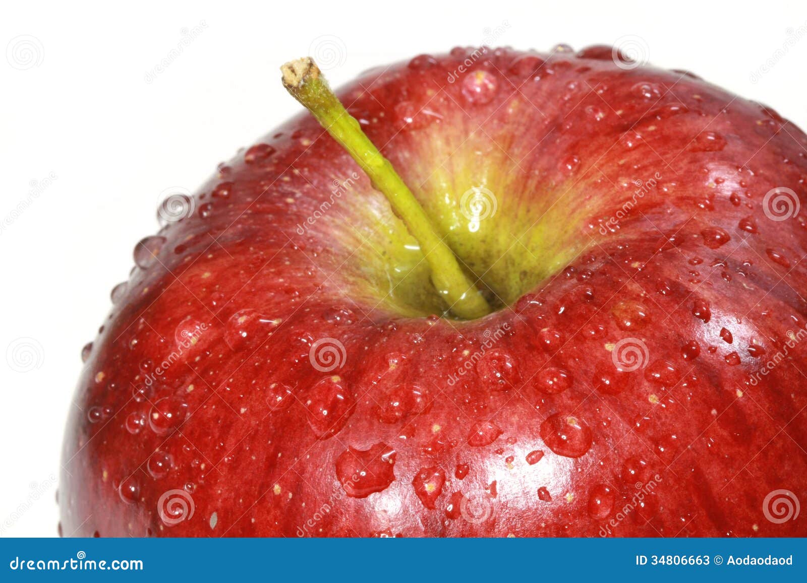 Water Drop on Red Apple Surface Stock Image - Image of ripe, natural ...