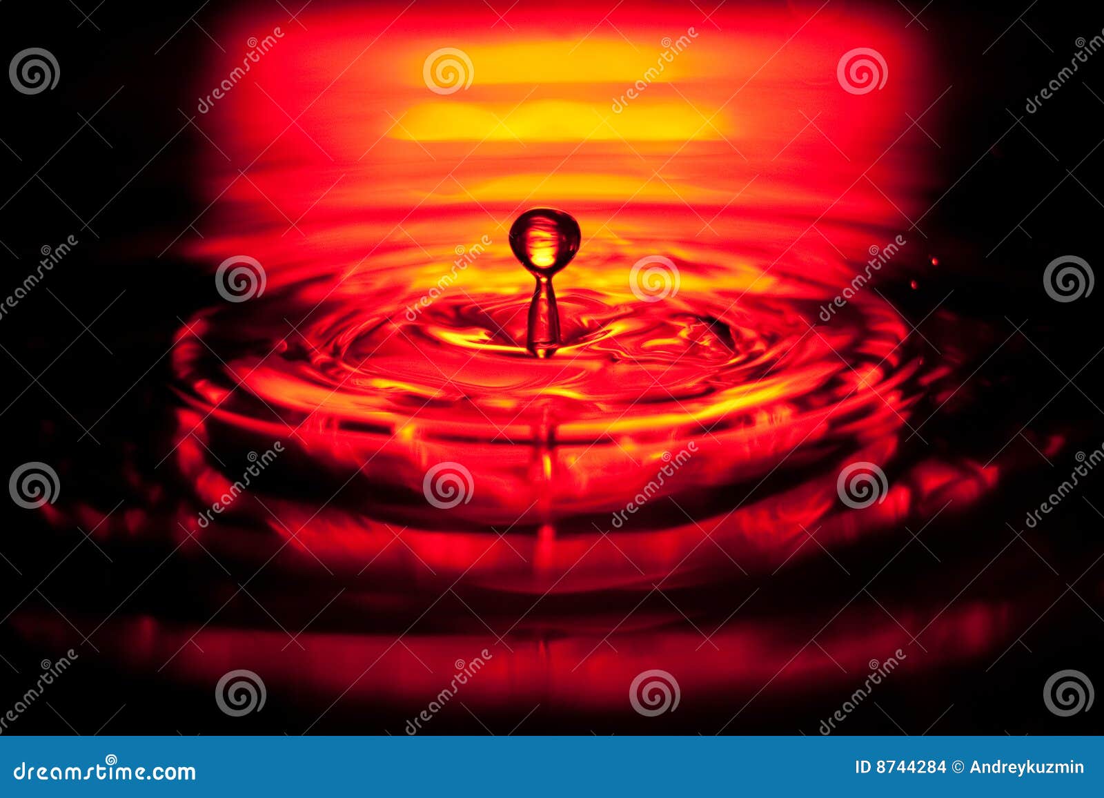 Water drop red splash stock photo. Image of crease, wave - 8744284