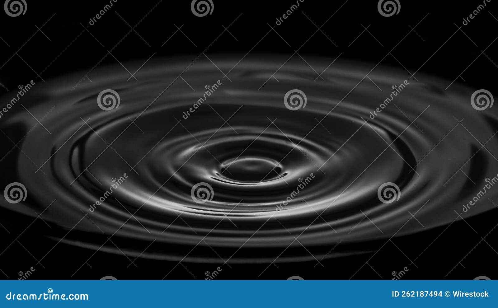 Water Drop Ripple on a Black Background Stock Photo - Image of drop ...