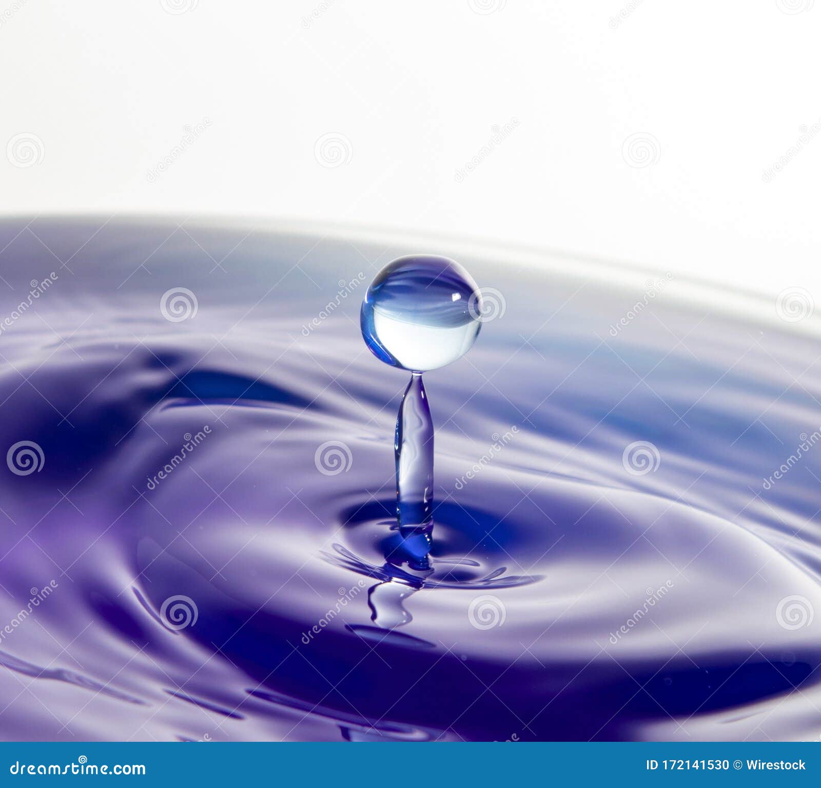 Water Drop Ripple Effect in Purple Color Tone Stock Photo - Image of ...
