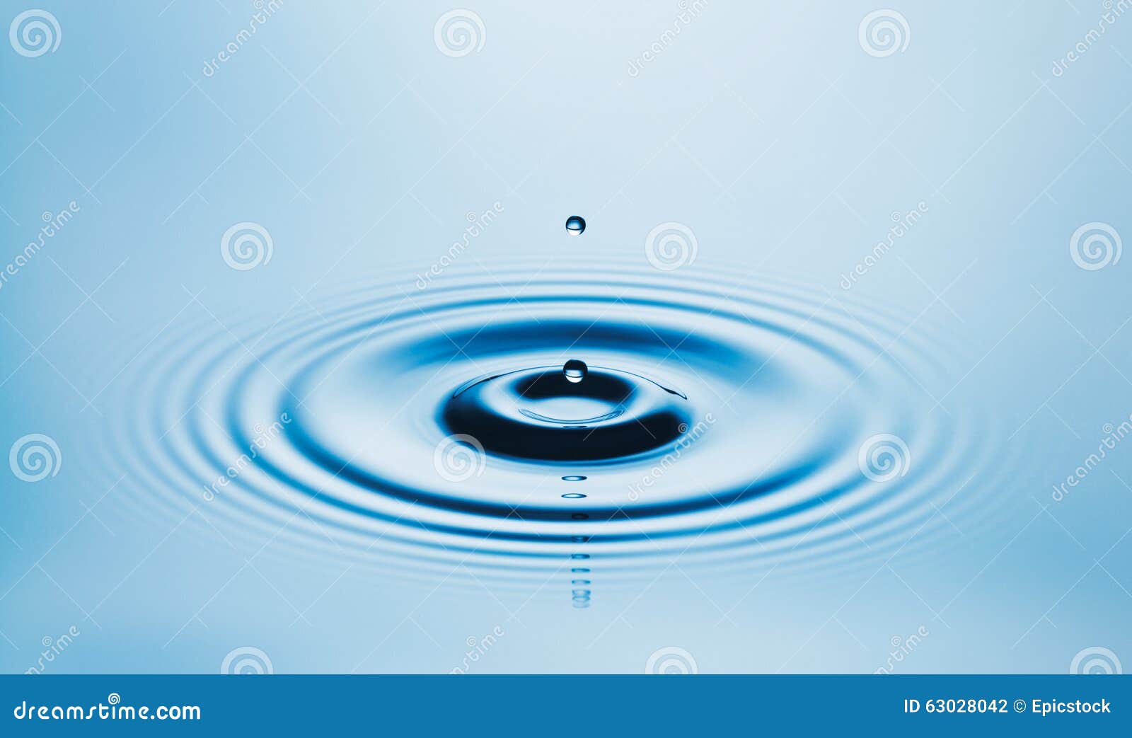 Water Drop and Ripple in the Water Stock Photo - Image of drop, light ...