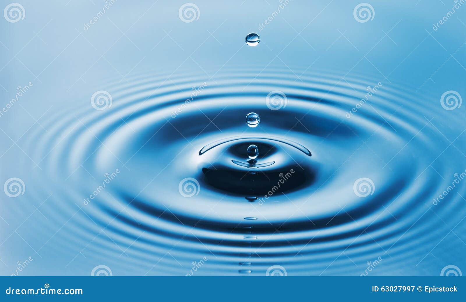 Water Drop and Ripple in the Water Stock Image - Image of close, clear ...
