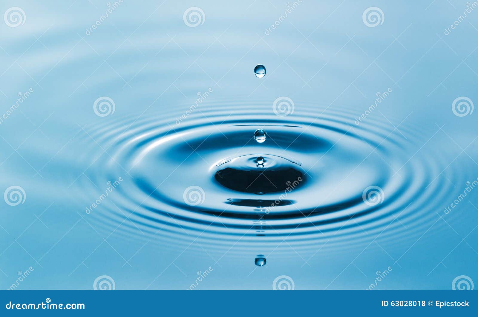 Water Drop and Ripple in the Water Stock Photo - Image of color ...