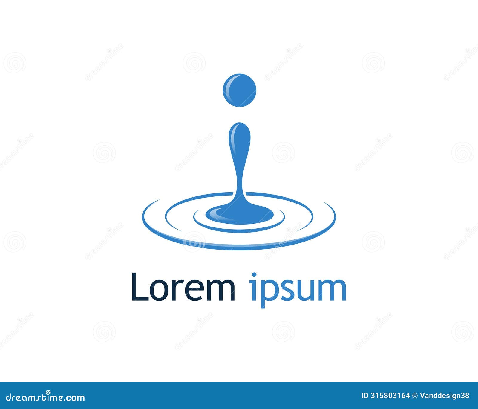 Water Drop Ripple Waves Vector Modern Logo Design Template Stock Vector ...