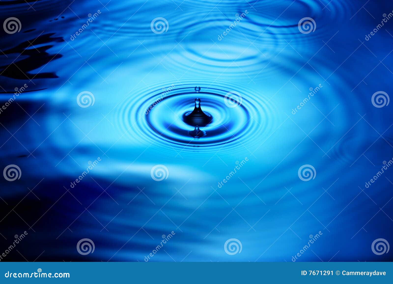 Water Drop Ripples Rain Background Stock Image - Image of blue ...