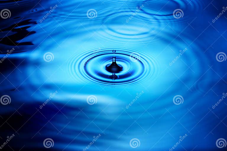Water Drop Ripples Rain Background Stock Image - Image of blue ...