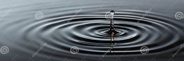 Water Drop Ripples a Single Water Drop Creates a Mesmerizing Pattern of ...