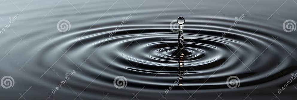 Water Drop Ripples a Single Water Drop Creates a Mesmerizing Pattern of ...