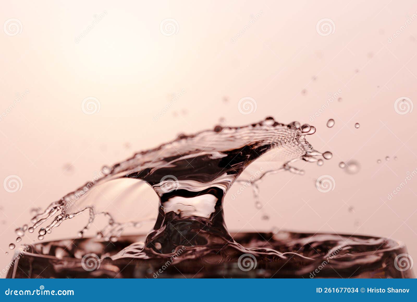 Water Drop Splash with Ripples on Water Surface Stock Photo - Image of ...