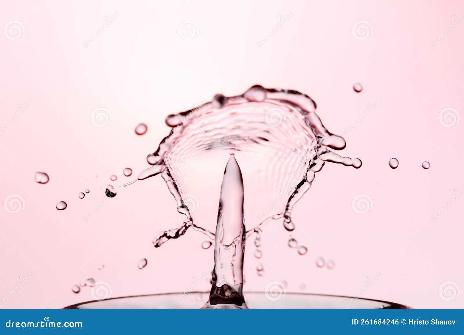 Water Drop Splash with Ripples on Water Surface Stock Photo - Image of ...