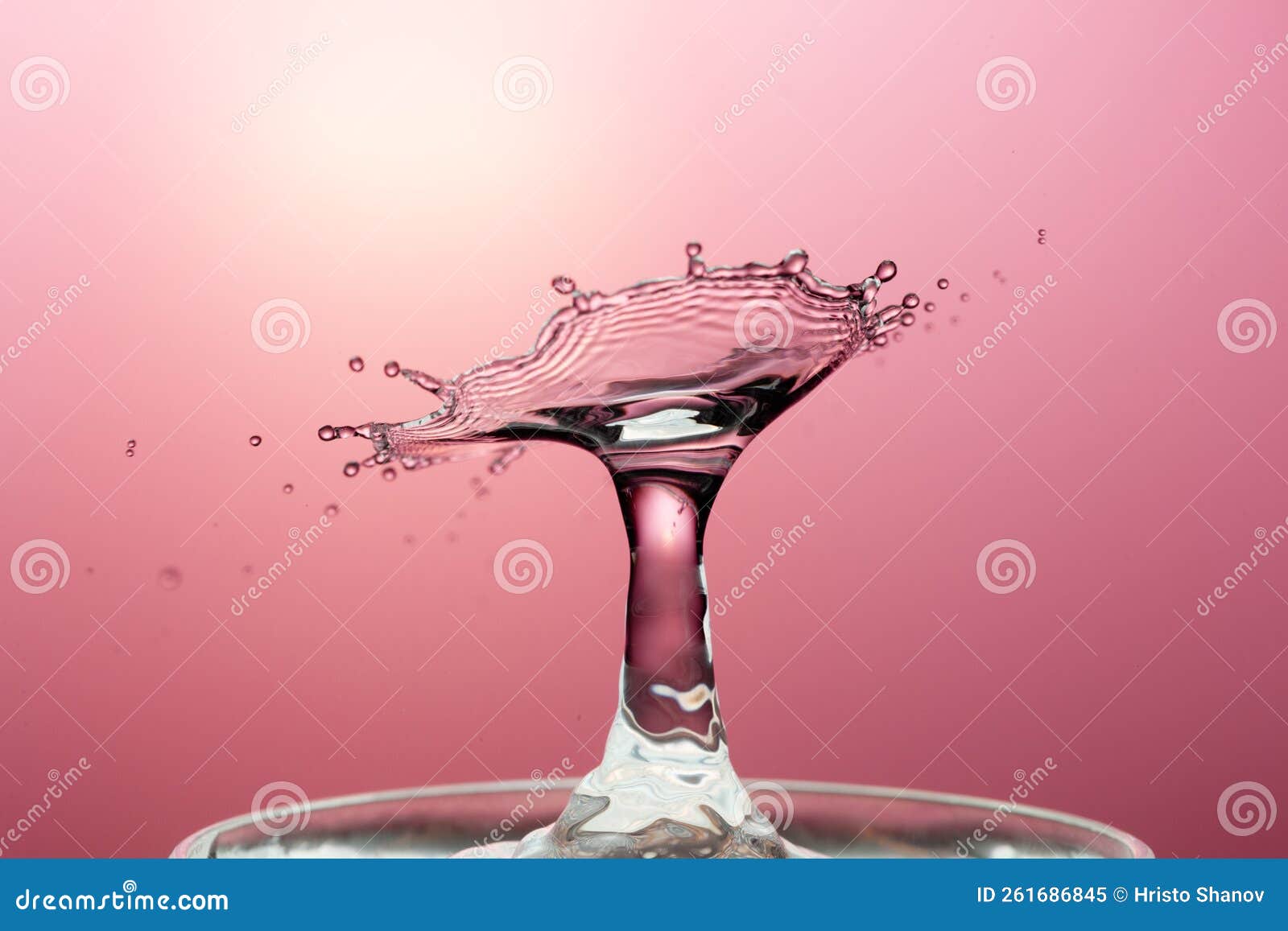 Water Drop Splash with Ripples on Water Surface Stock Image - Image of ...