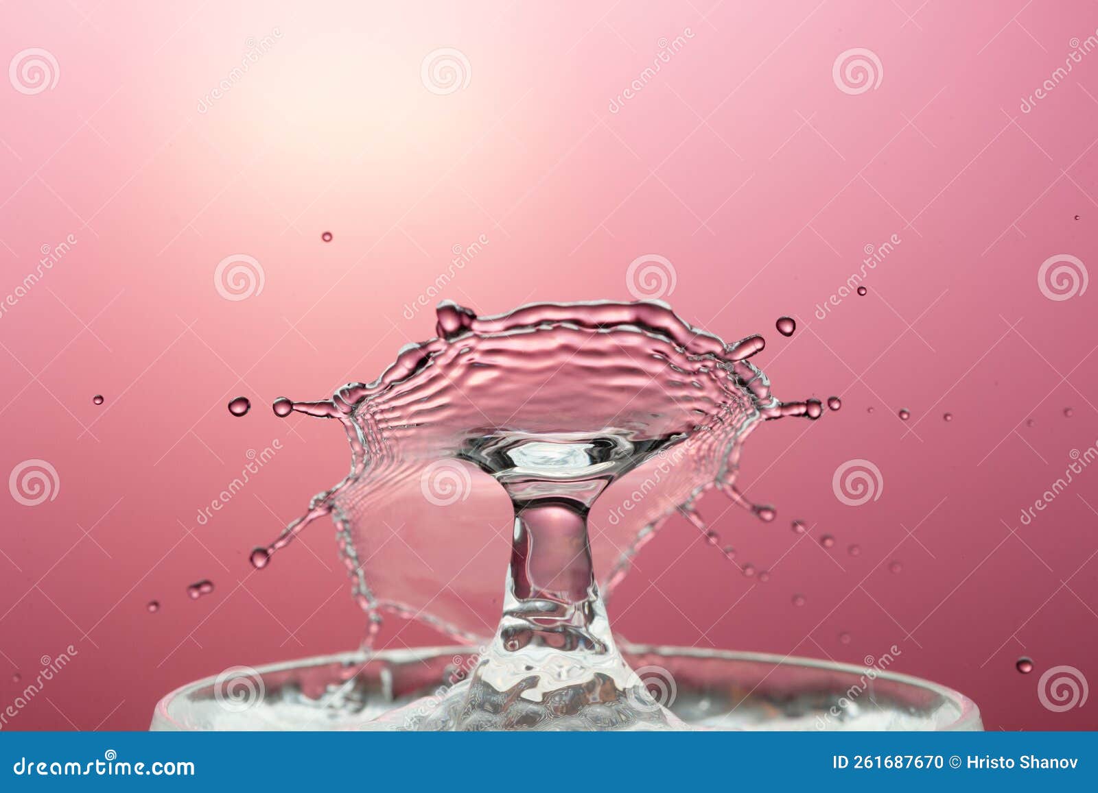 Water Drop Splash with Ripples on Water Surface Stock Photo - Image of ...