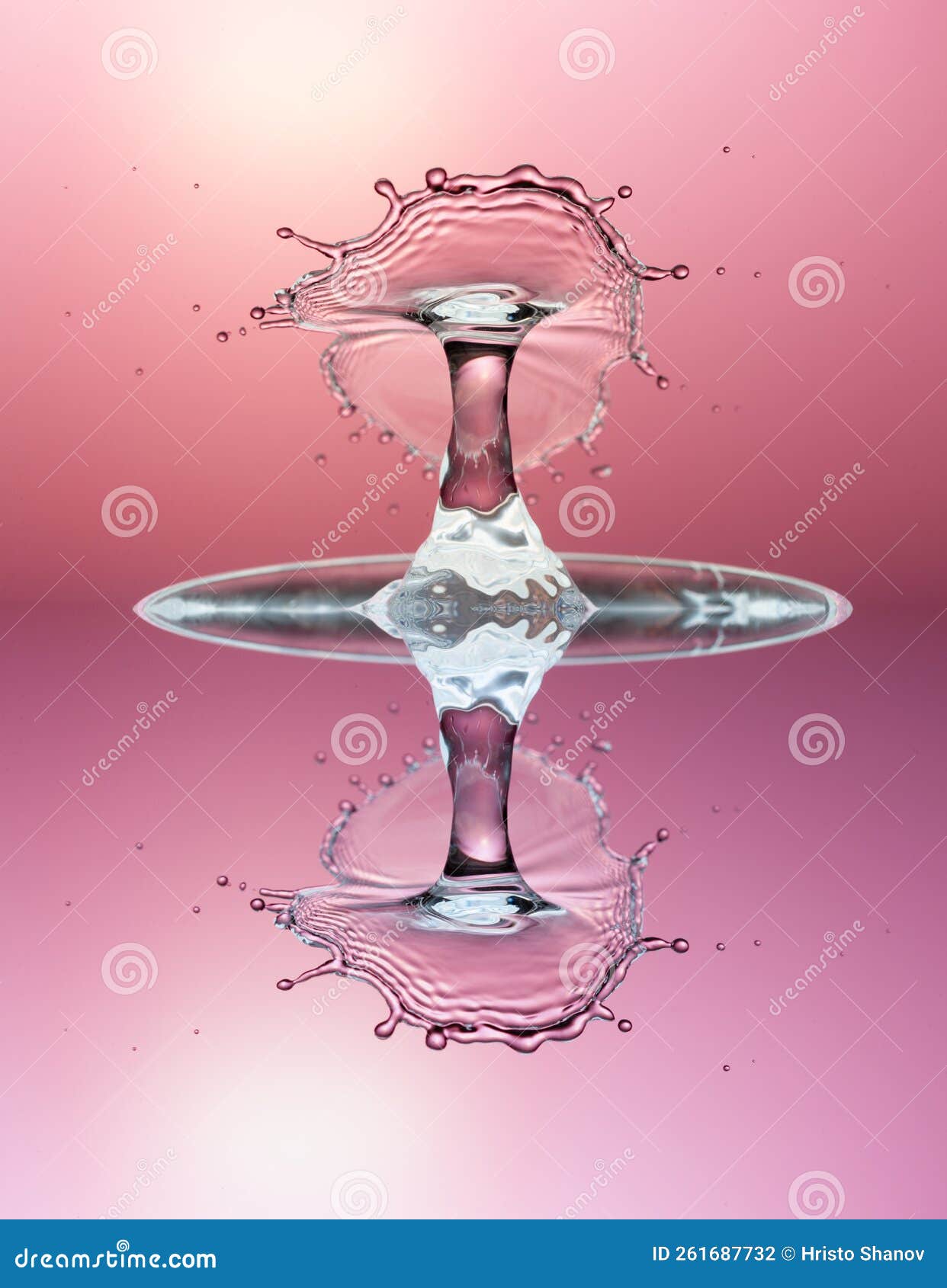 Water Drop Splash with Ripples on Water Surface Stock Photo - Image of ...