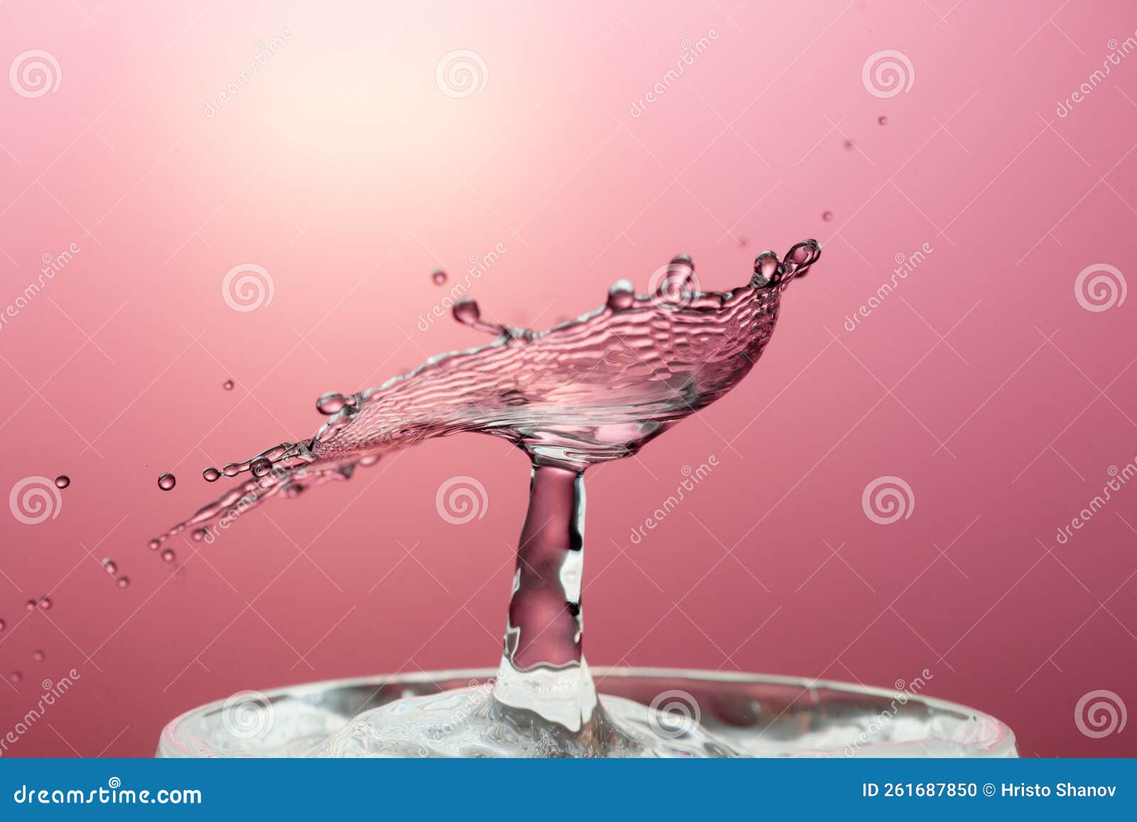 Water Drop Splash with Ripples on Water Surface Stock Photo - Image of ...