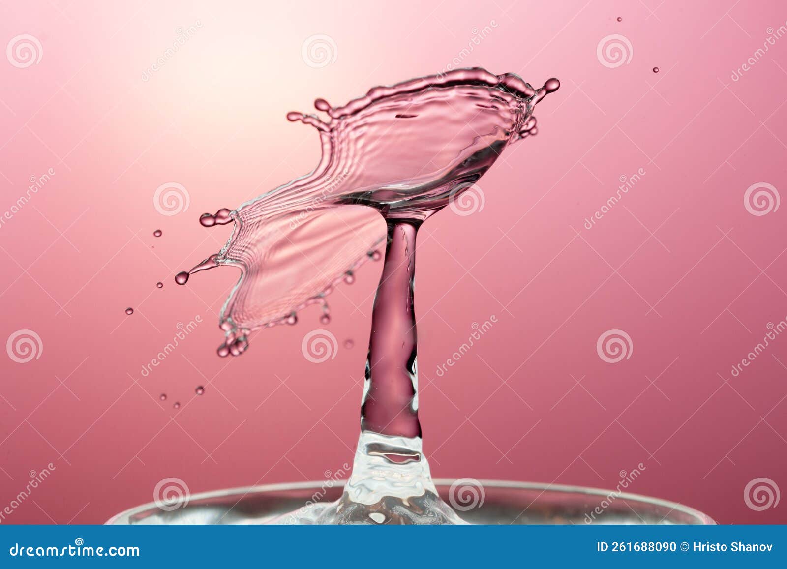 Water Drop Splash with Ripples on Water Surface Stock Photo - Image of ...