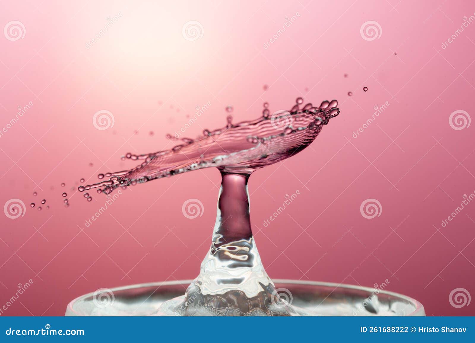 Water Drop Splash with Ripples on Water Surface Stock Photo - Image of ...