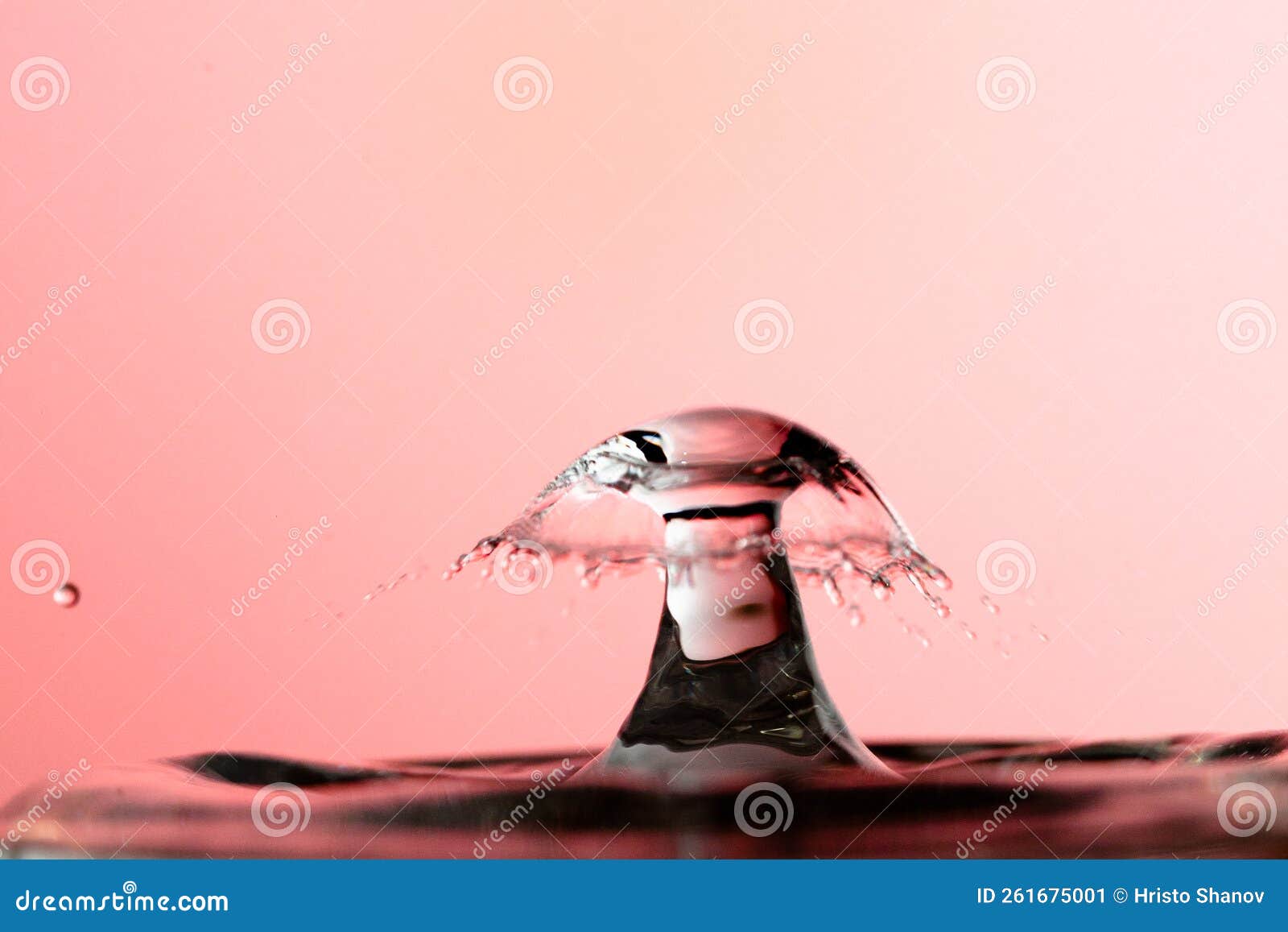 Water Drop Splash with Ripples on Water Surface Stock Image - Image of ...