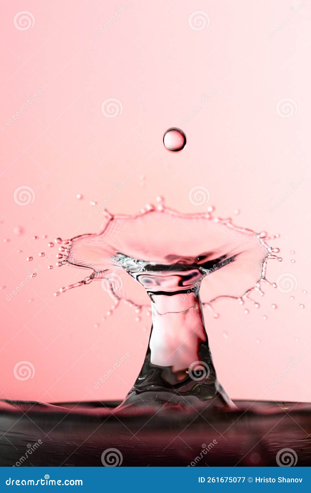 Water Drop Splash with Ripples on Water Surface Stock Image - Image of ...