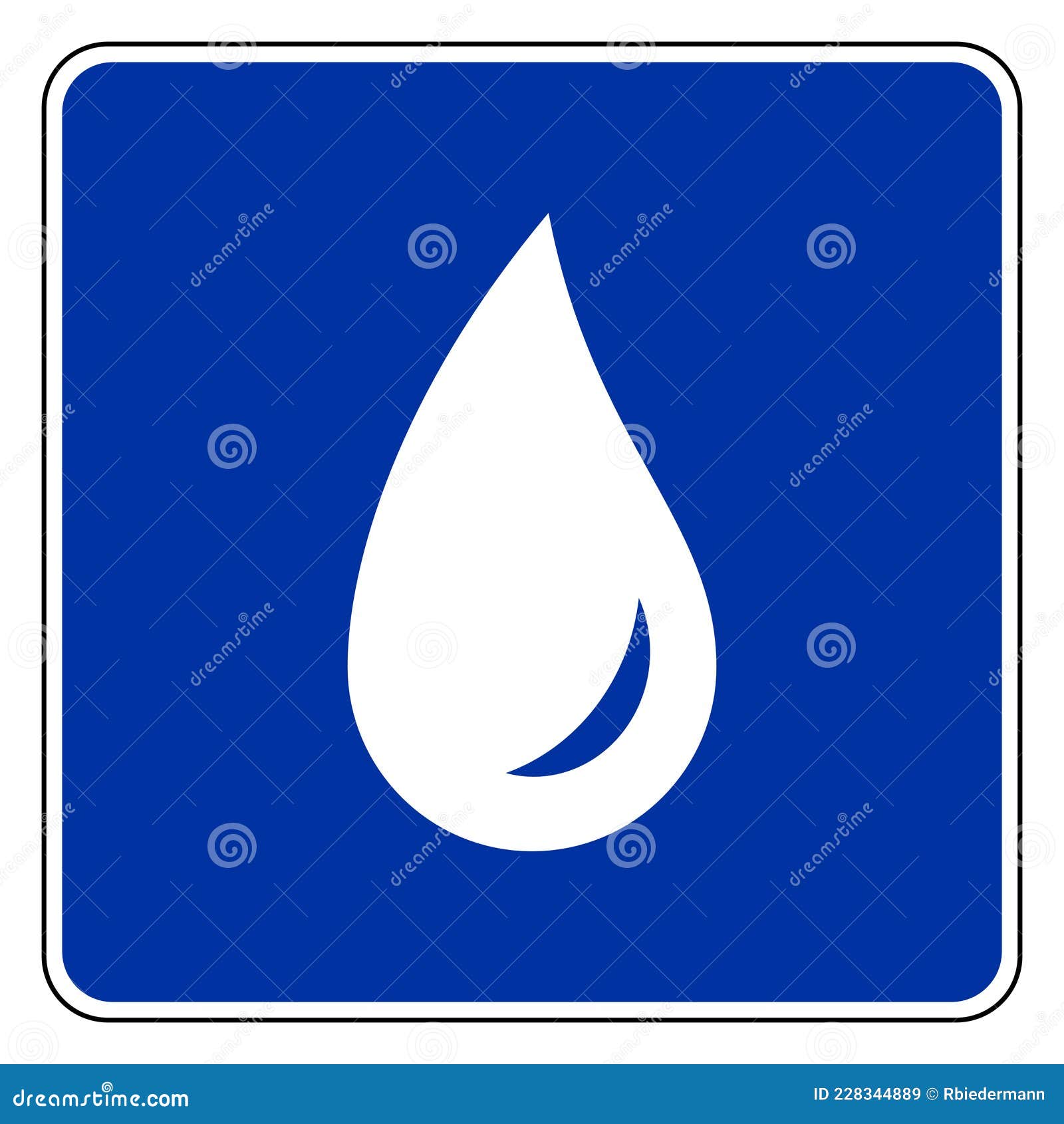 Water drop and road sign stock vector. Illustration of icon - 228344889