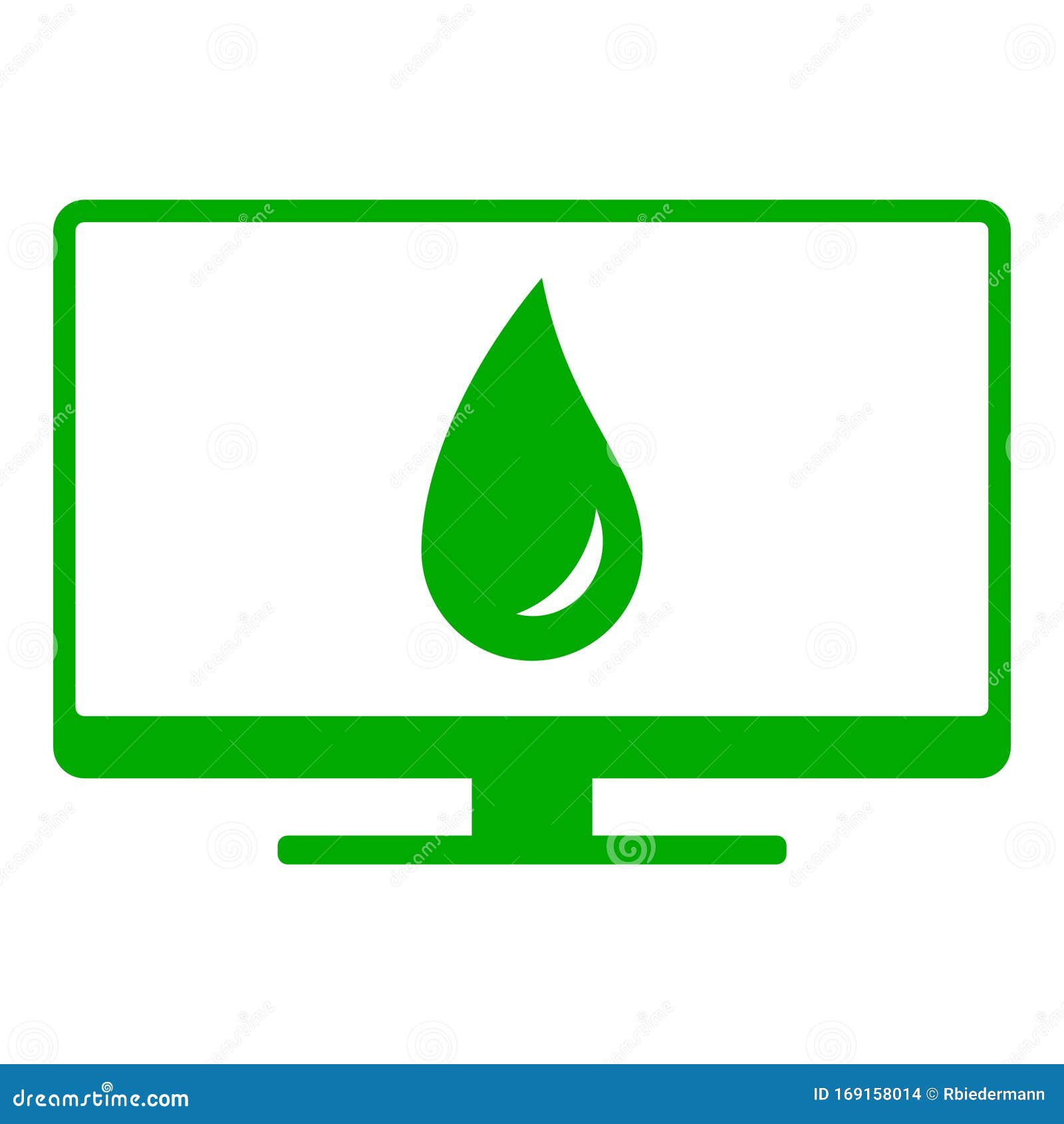 Water drop and screen stock vector. Illustration of screen - 169158014